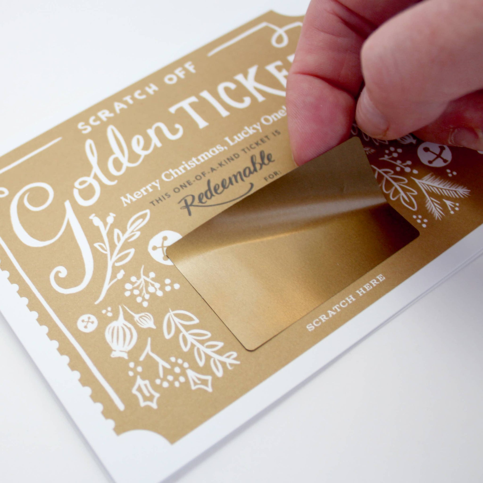 Scratch-off Card - Christmas Golden Ticket – Green Bubble Gorgeous