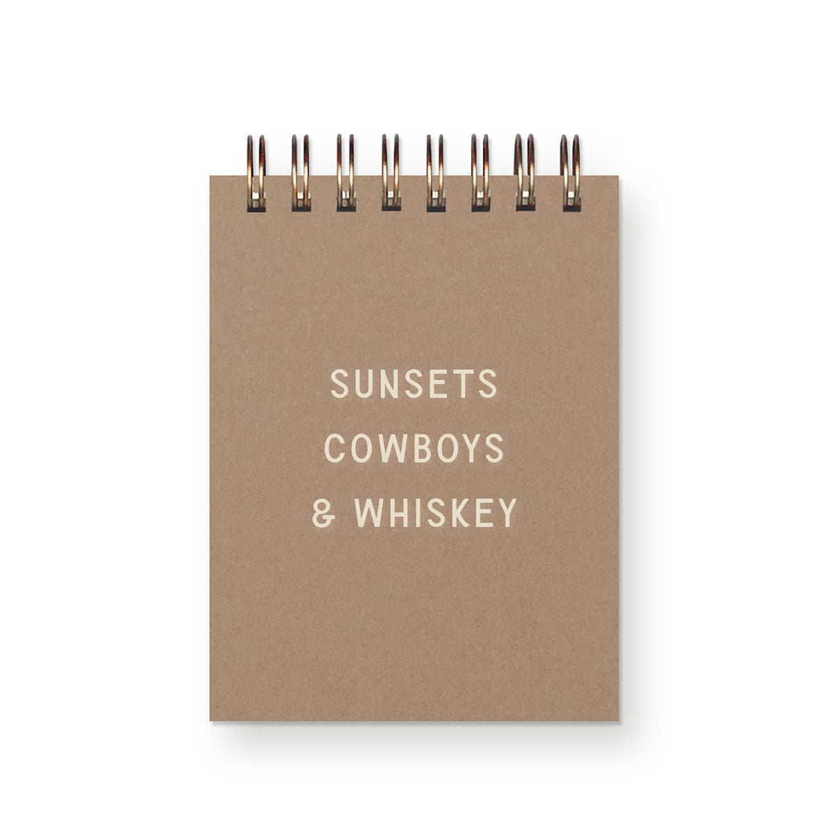 Sunsets Cowboys Whiskey Mini Jotter Notebook – Green Bubble Gorgeous