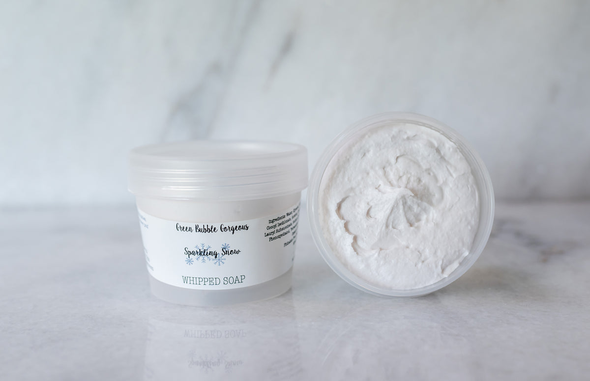 Sparkling Snow Whipped Soap – Green Bubble Gorgeous
